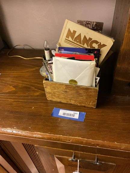 Wooden box of travel postcards - Hurley Real Estate & Auctions