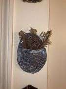 Pottery & wooden wall mount decor - Hurley Real Estate & Auctions
