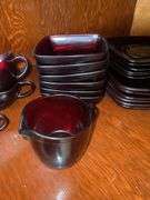 Vintage 1960s Ruby Red Glassware - Hurley Real Estate & Auctions