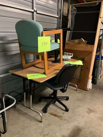 Two tables, swivel chair, arm chair, file trays - Hurley Real Estate ...