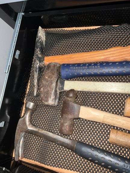 Contents of tool chest drawer - hammers - Hurley Real Estate & Auctions