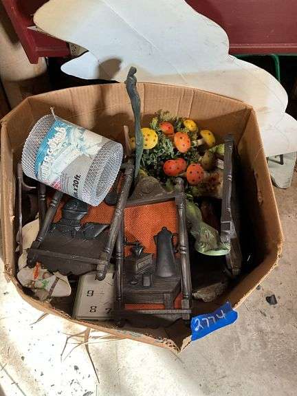 Misc lot - Childs Swing & Slide, ski machine, wall mount lighted ...