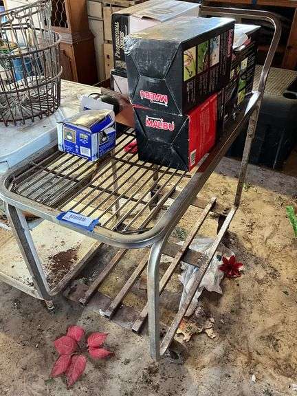 Utility cart and contents: garden light fixtures in boxes - Hurley Real ...