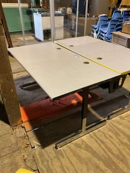 Adjustable height table 60x28x30 - Hurley Real Estate & Auctions