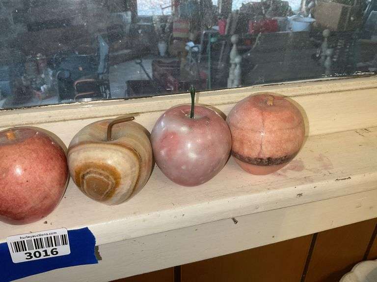 Seven stone apple paperweights - Hurley Real Estate & Auctions