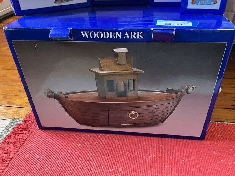Wooden Noah's ark and animal sets in boxes - Hurley Real Estate & Auctions