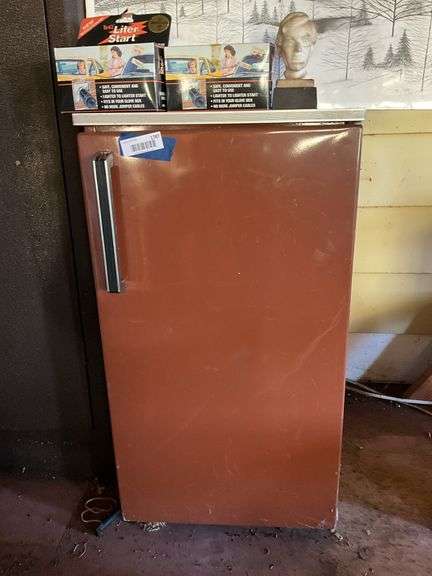 Metal wardrobe, mini refrigerator - Hurley Real Estate & Auctions