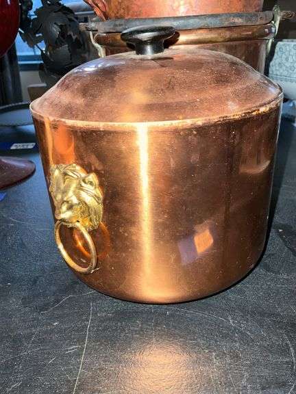 Copper bucket, pan, and canister - Hurley Real Estate & Auctions