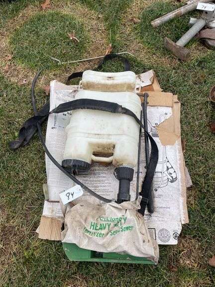 Backpack sprayer, hand crank fertilizer, and seed sewer - Hurley Real ...