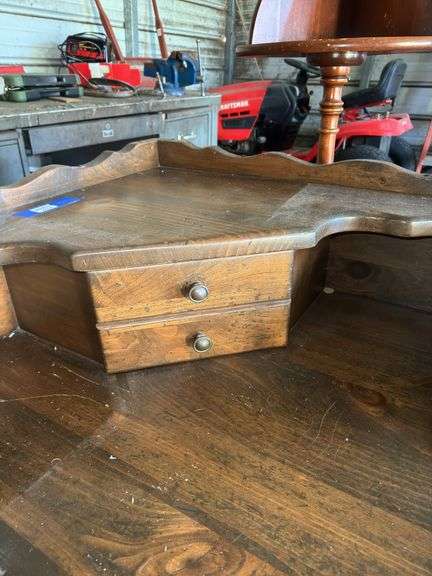 Corner end table and corner candle stand - Hurley Real Estate & Auctions