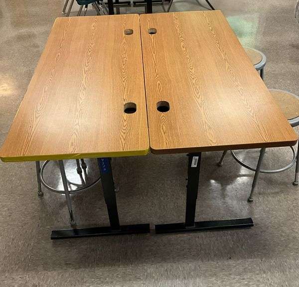 Two desks and four stools - Hurley Real Estate & Auctions