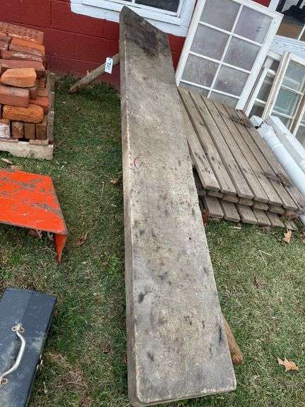 Antique wooden butcher table missing one leg - Hurley Real Estate ...