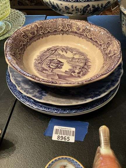 Antique transfer ware plates - Hurley Real Estate & Auctions