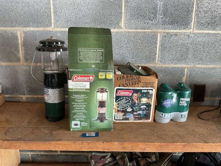 Coleman camping lanterns and fuel - Hurley Real Estate & Auctions