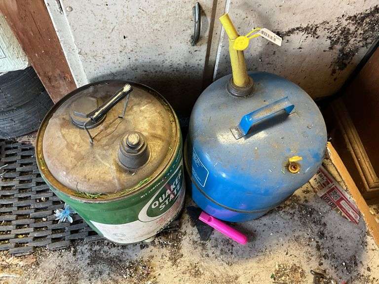 Two metal fuel cans - Hurley Real Estate & Auctions
