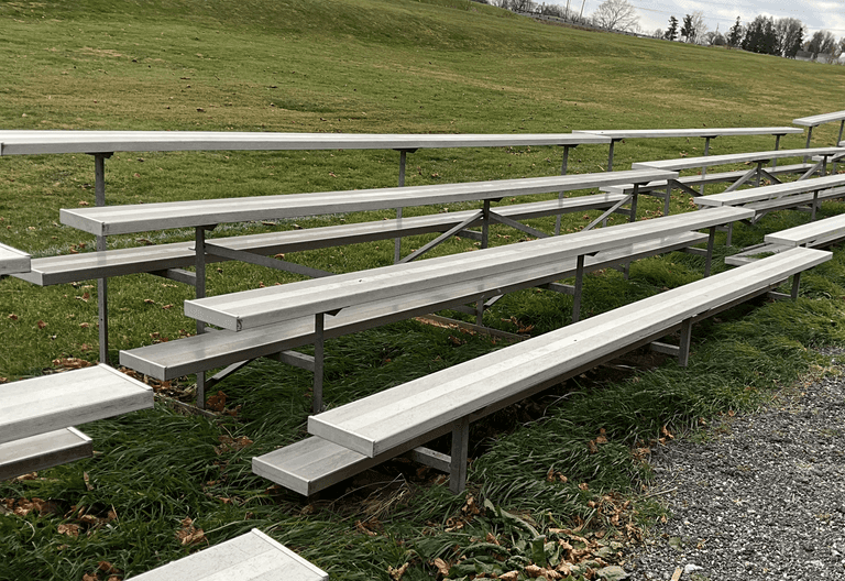 15’ wide bleachers. Be sure to bring enough help load and haul ...