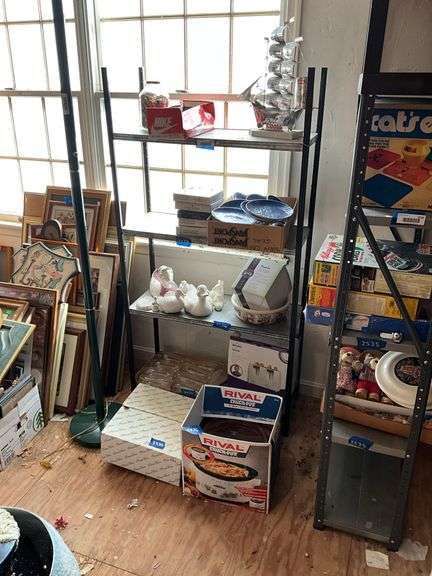 Crock pot, Princess House, 4-slice toaster, etched glass vases ...