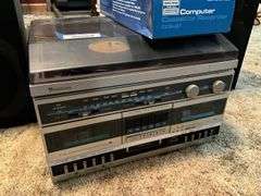 BR Stereo System w/ turntable, Radio Shack Computer Cassette Recorder ...