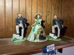 Bradford Gone with the Wind Scarlett porcelain figurine, and two Avon ...