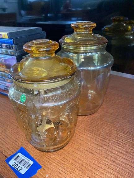 Two Amber storage jars - Hurley Real Estate & Auctions