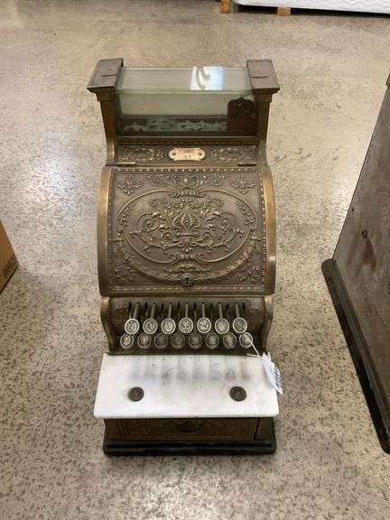 NATIONAL fancy cast brass cash register model: 313, ***FROM SUNNYWAY ...