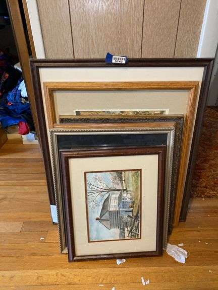 F.S. Briggs watercolor, and group of Fries paintings, framed - Hurley ...