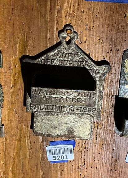 1899 Patent cast iron wall mount match pocket - Hurley Real Estate ...