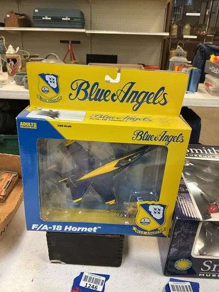 Two model planes in boxes: Blue Angels F/A-18 Hornet and Smithsonian P ...
