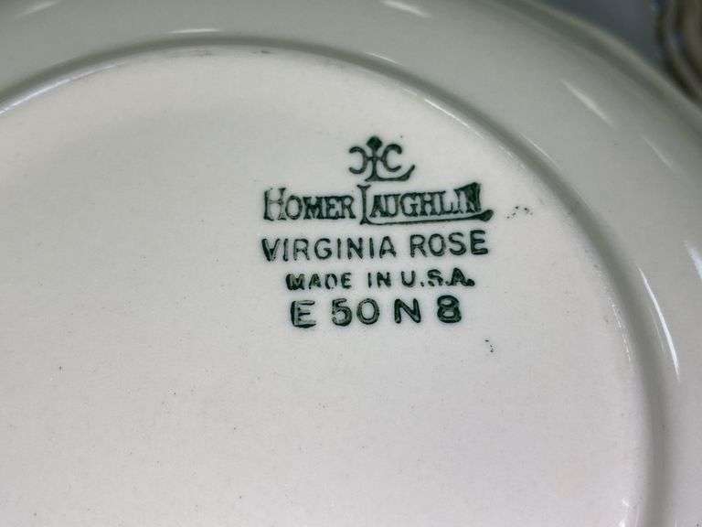 Homer Laughlin VIRGINIA ROSE dinnerware set - Hurley Real Estate & Auctions