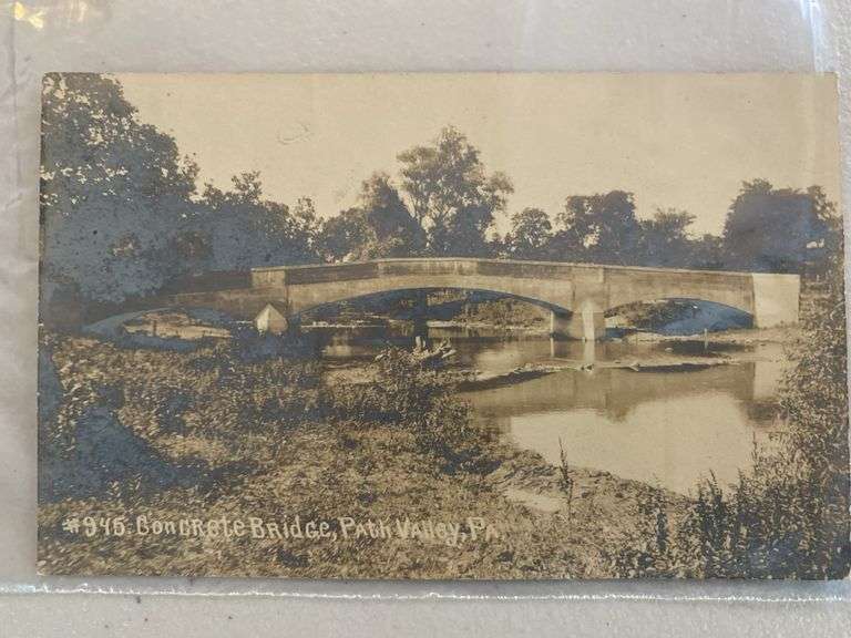 Postcard: Concrete Bridge, Path Valley PA, Laughlin real photo - Hurley ...