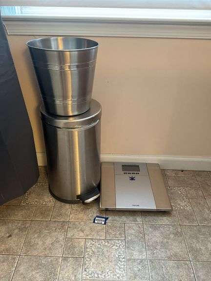 Taylor digital body fat scale, two waste cans - Hurley Real Estate ...
