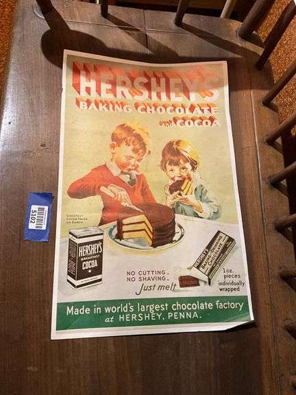Hershey's Chocolate advertising sign - Hurley Real Estate & Auctions