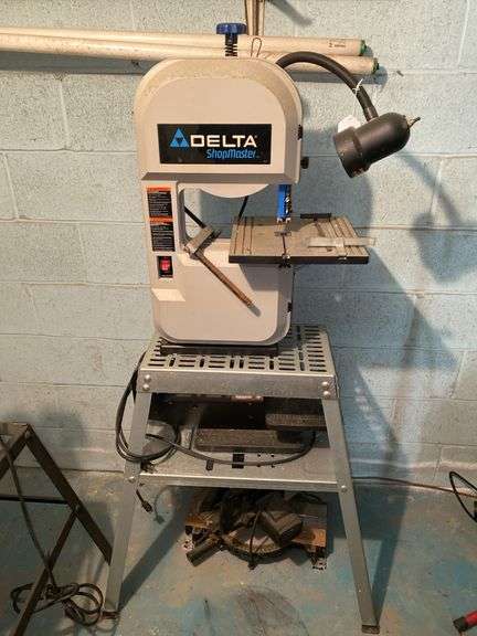 Delta Shop Master bench bandsaw on stand, jig saw and miter saw ...