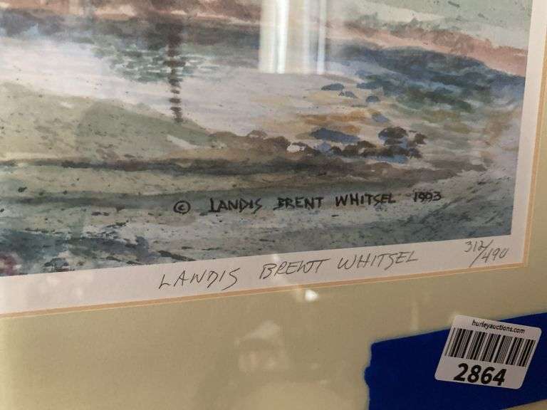 Framed signed Landis Brent Whitsel print “Hazy, Hot & Humid” Cold ...