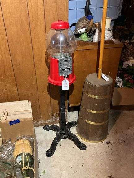 Gumball machine on floor stand - Hurley Real Estate & Auctions