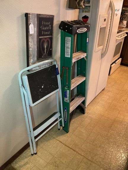 Werner 4' fiberglass step ladder and folding step stool - Hurley Real ...