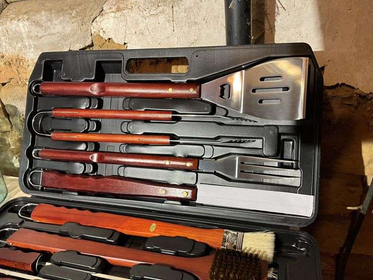 Bbq Tools Set In Case And Extra Bbq Utensils Hurley Real Estate And Auctions