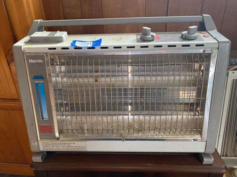 Marvin radiant heater, and vintage bench w/ as is cane seat - Hurley ...