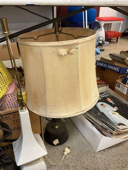 Vintage table lamps, cane swag lamps, lamp shades - Hurley Real Estate ...