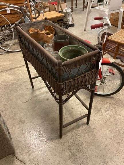 Wicker fernery and contents - Hurley Real Estate & Auctions