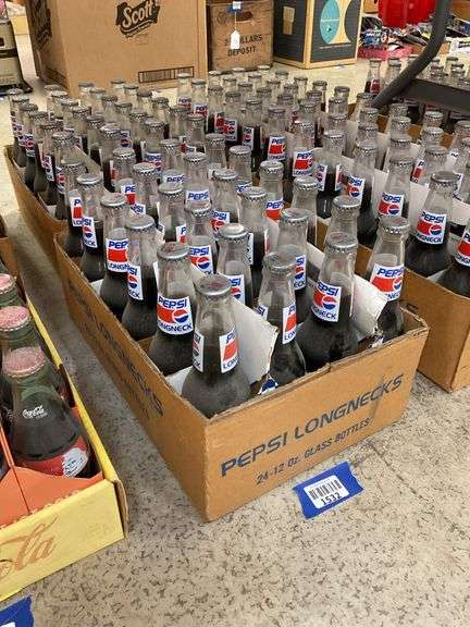 Two cases Pepsi Longneck bottles, ***FROM SUNNYWAY GROCERY STORE. - Hurley Real Estate & Auctions