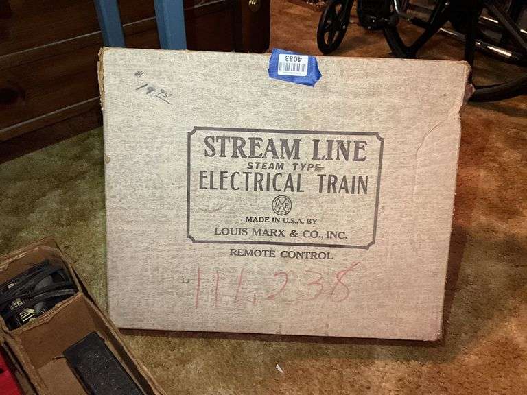 Vintage MARX Stream Line electric train set in original box - Hurley ...