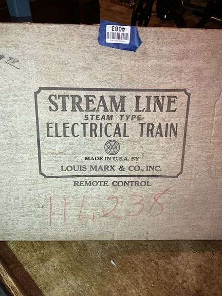 Vintage MARX Stream Line electric train set in original box - Hurley ...