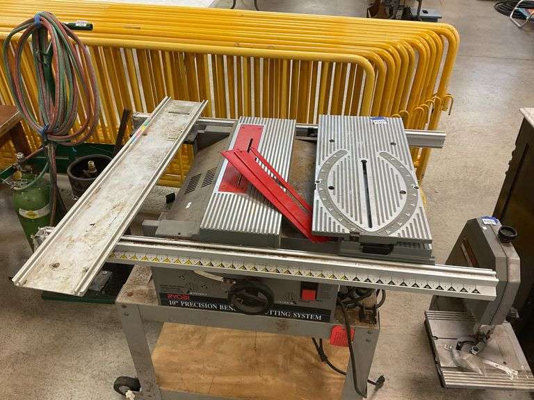 Ryobi 10" precision benchtop cutting system - Hurley Real Estate & Auctions