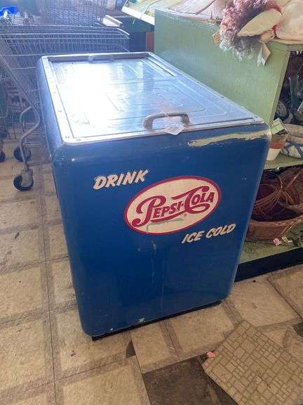 1950's Quickold store slider PEPSI COOLER, 45x26x34 - Hurley Real ...