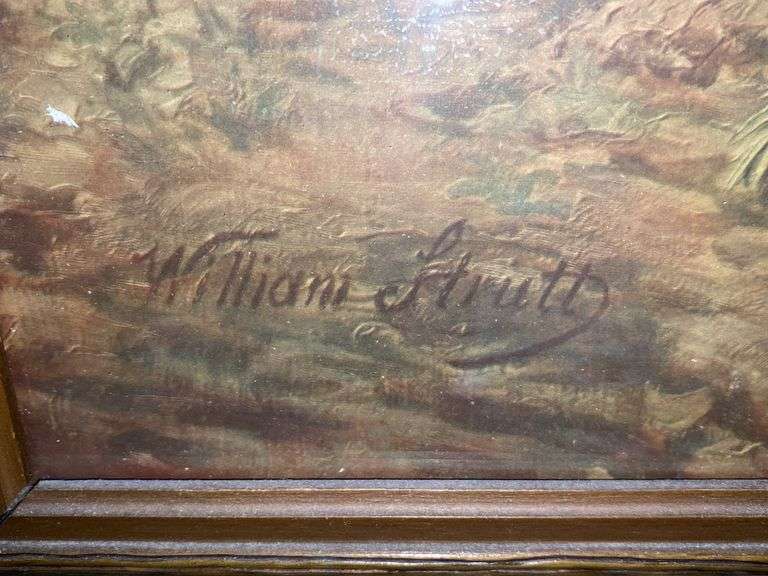 Framed print by William Strutt “A Little Child Shall Guide Them” 44x28 ...