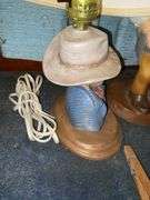 John Wayne figure, lamp and framed photo - Hurley Real Estate & Auctions