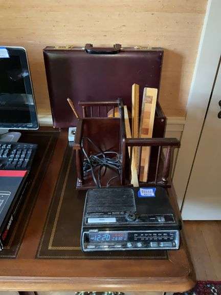 Digital clock/radio, desk organizer, pen rack, briefcase - Hurley Real ...