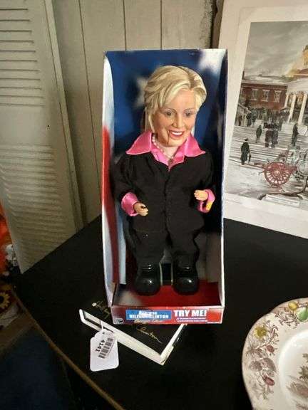 Hillary Clinton animated doll, in box, and Hillary Clinton book ...