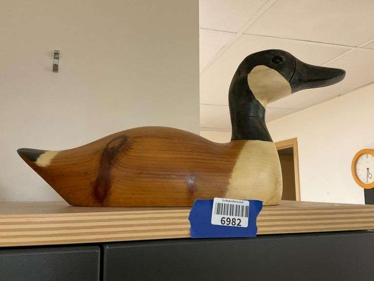 Vintage French Broad River Company duck decoy, signed - Hurley Real ...